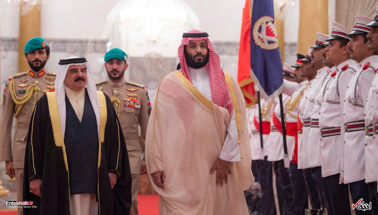 عکس استقبال پادشاه بحرین از محمد بن سلمان سایت انتخاب